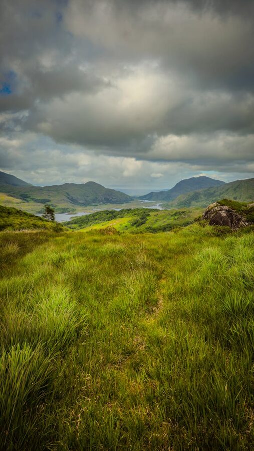 Green mountains and valleys in Killarney National Park