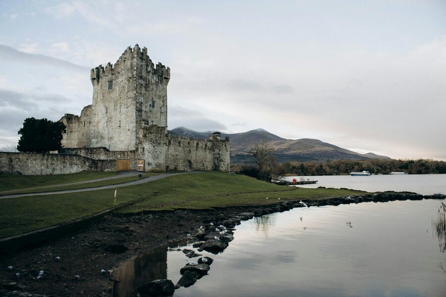 Ross Castle on the shore of Lough Leane in Killarney