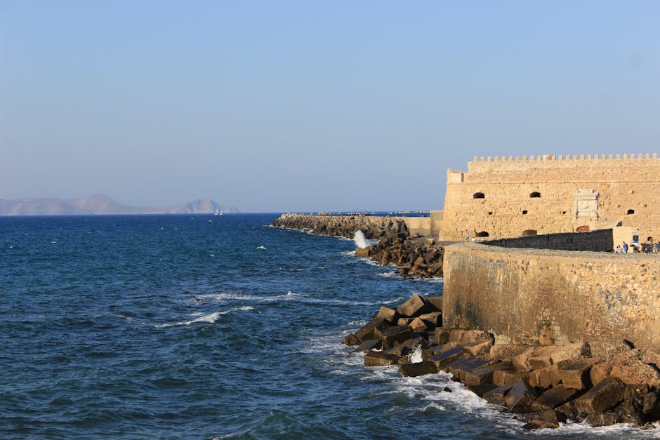 Kos marina with rocky coastline backdrop
