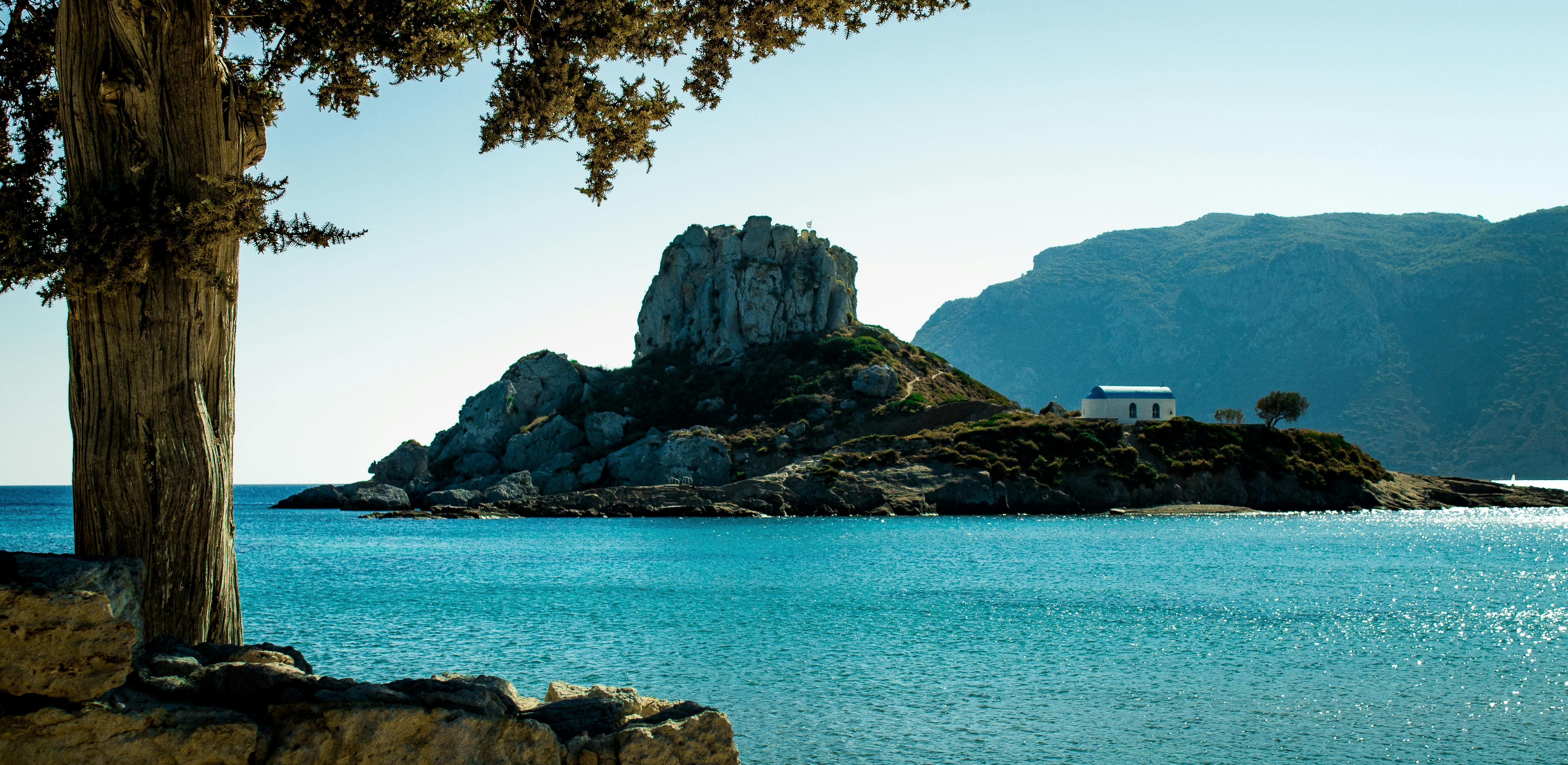 Rock formation on the coast of Kos Greece
