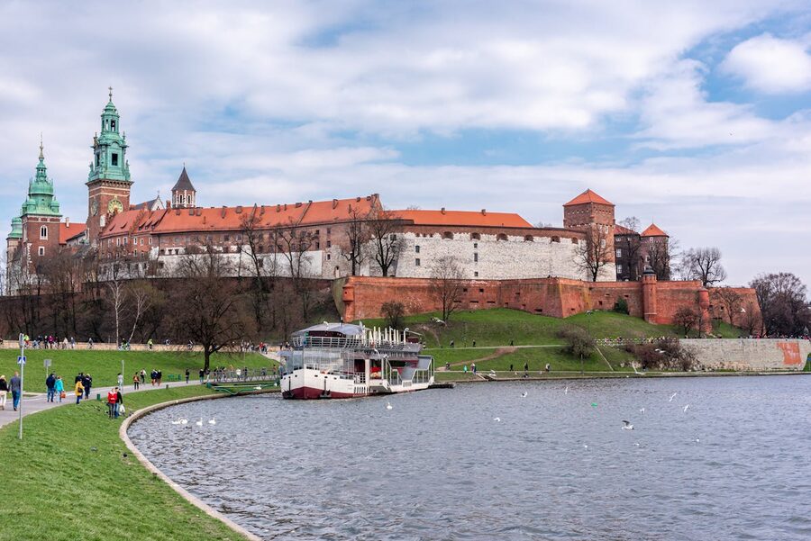 Wawel Castle from the Vistula River Krakow