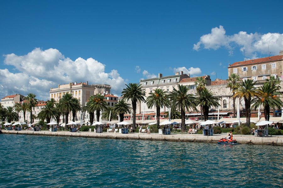 Riva promenade in Split Croatia