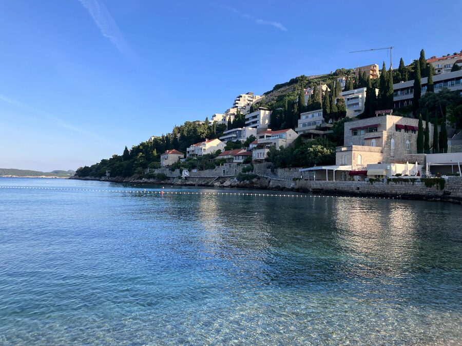 Coastal view of Dubrovnik waterfront Croatia