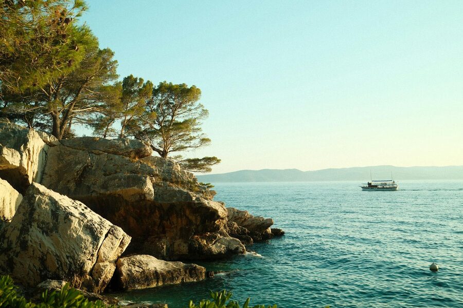 Adriatic coastline near Brela Croatia