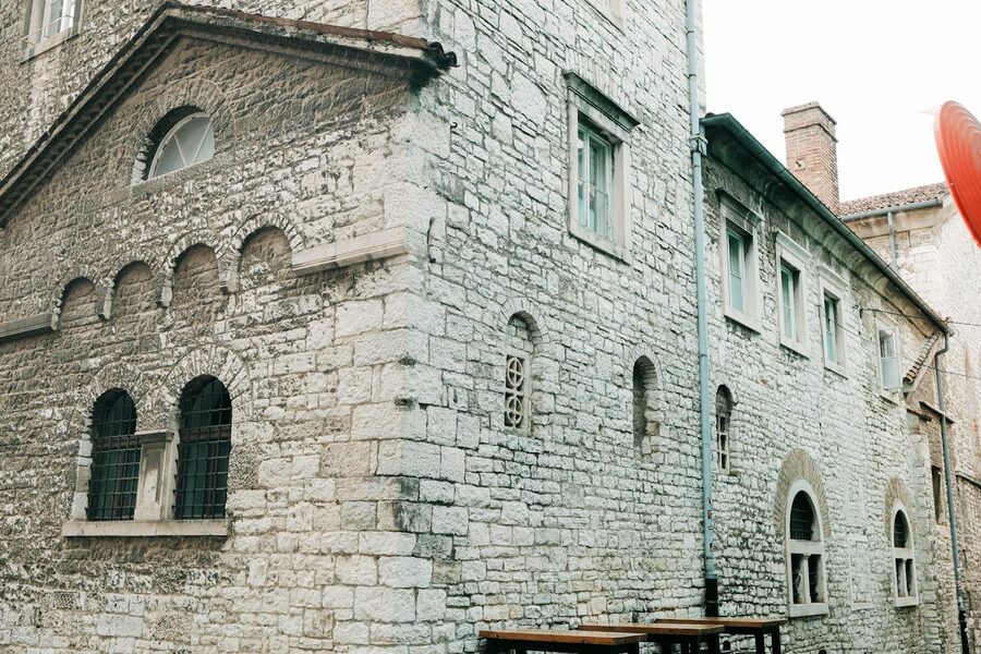 Stone building in Croatia old town