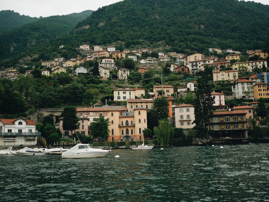 Charming village on Lake Como Lombardy