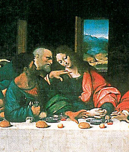 Detail of Judas, Peter and John from Leonardo's Last Supper
