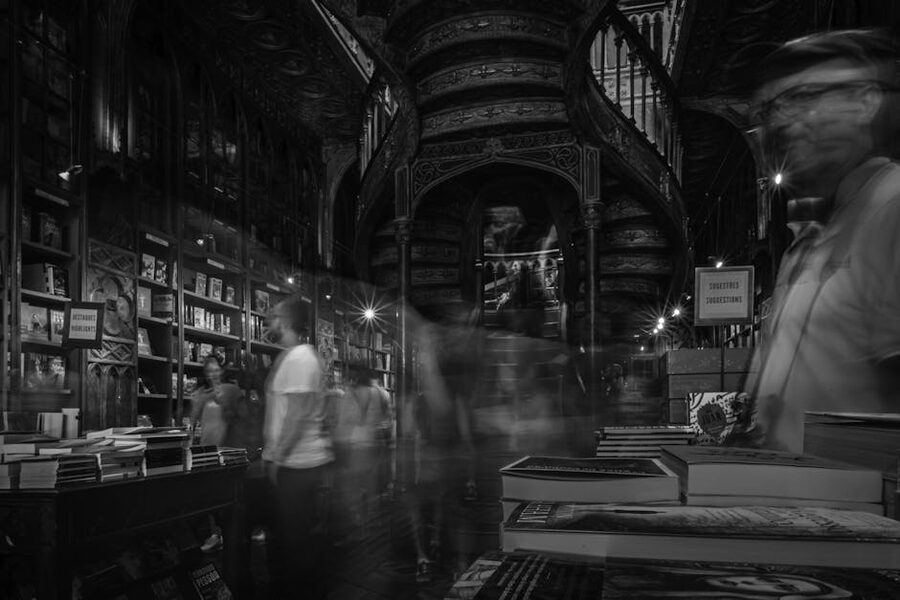 Ghostly architecture Livraria Lello Porto
