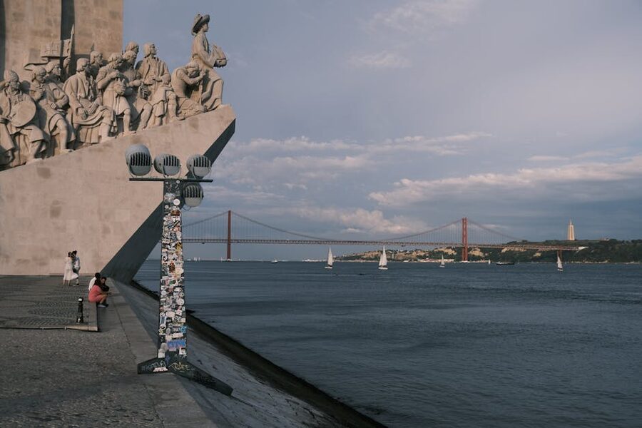 Padrao dos Descobrimentos and 25 de Abril Bridge Lisbon