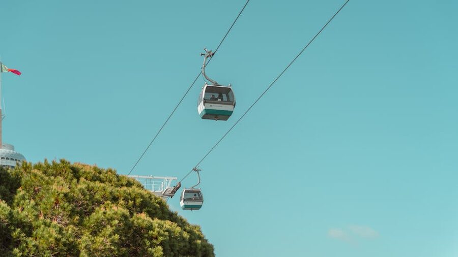 Parque das Nações overhead cable cars
