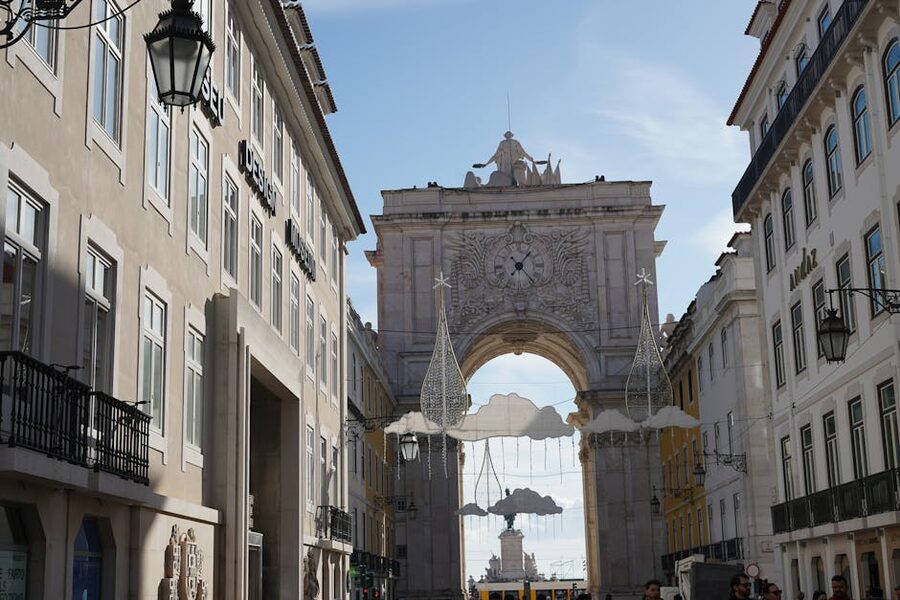 Rua Augusta Arch in Praça do Comércio Lisbon