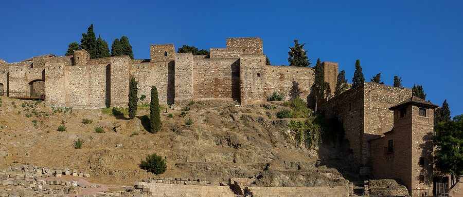 Malaga Alcazaba fortress panorama