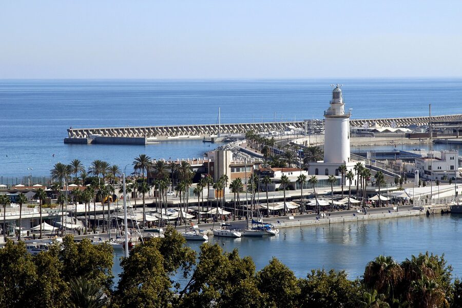 La Farola lighthouse at Malaga port