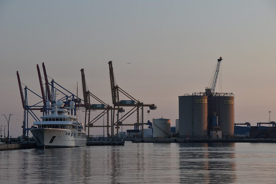 Port of Malaga modern view