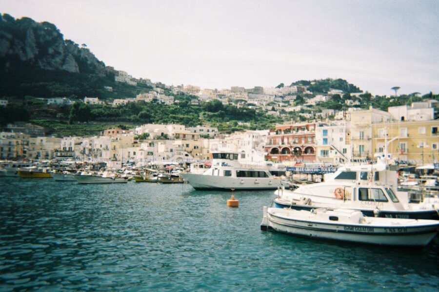 Marina Grande boats at Capri, Italy