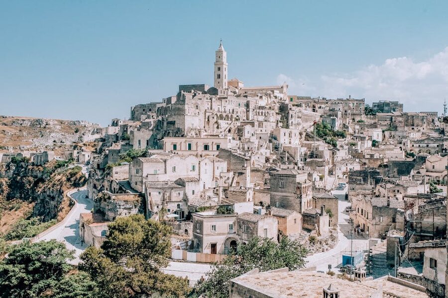Matera ancient town scenic view