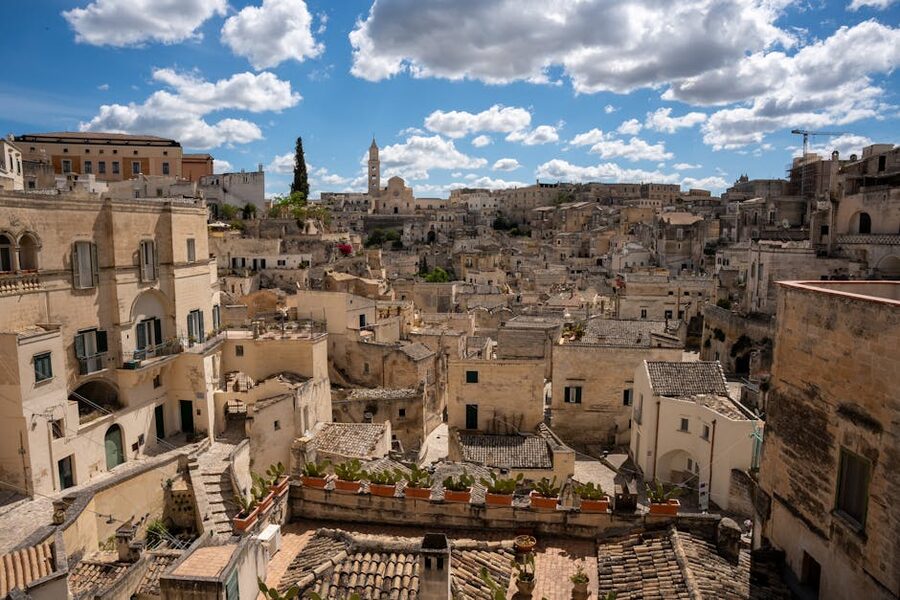 Historic rooftops of Matera