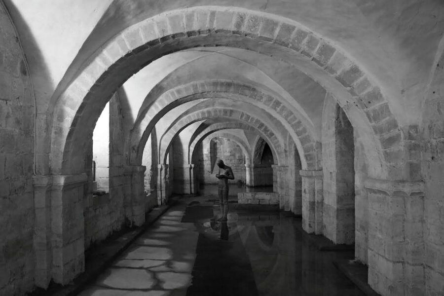 Medieval architecture black and white