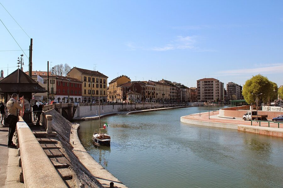 Milan Darsena panoramic view