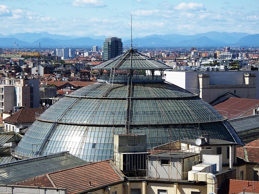 Glass dome of the Galleria Vittorio Emanuele II in Milan