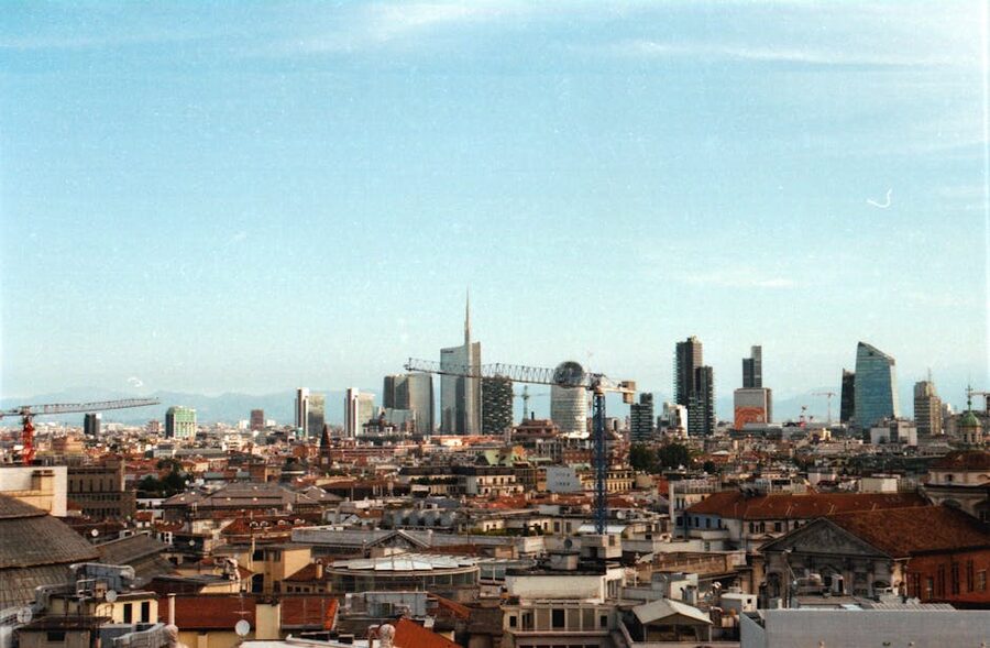 Milan modern skyline expansive