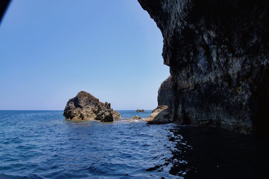 Malta's coastal cliffs dropping into the deep blue Mediterranean