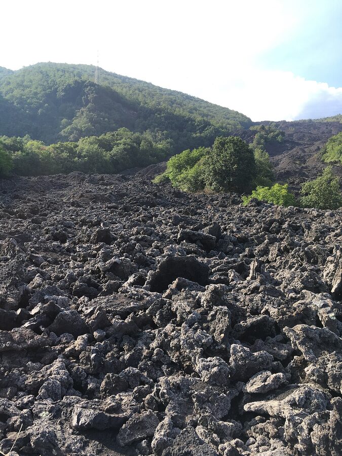 Mount Etna lava flow from 1992 eruption