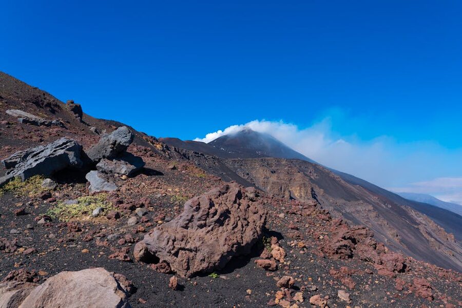 Mount Etna volcanic terrain in Sicily