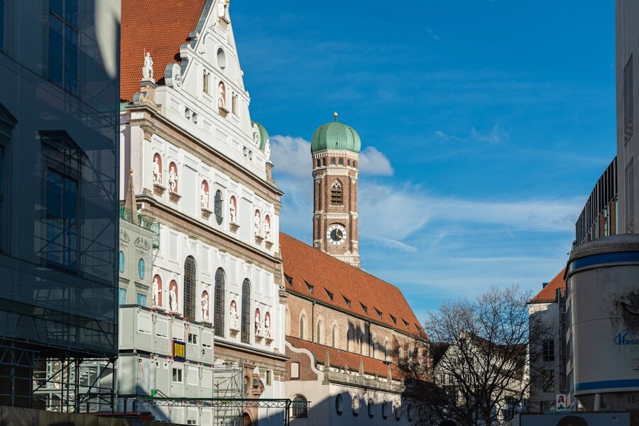 St. Michael's Church facade in Munich with ornate Renaissance architecture