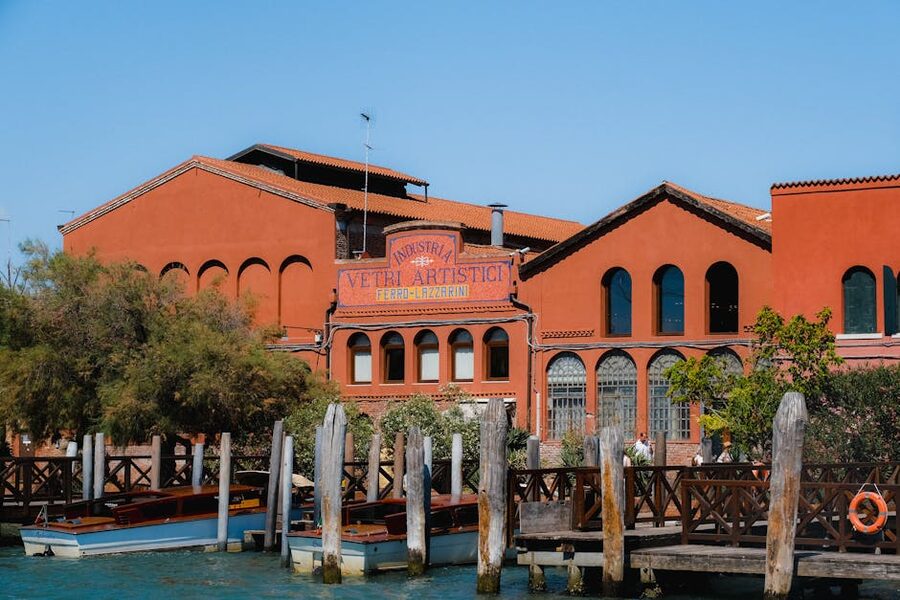 Traditional glass factory on Murano Venice