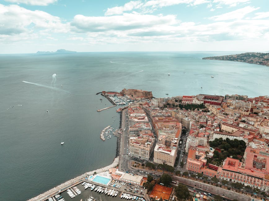 Naples aerial view Italy
