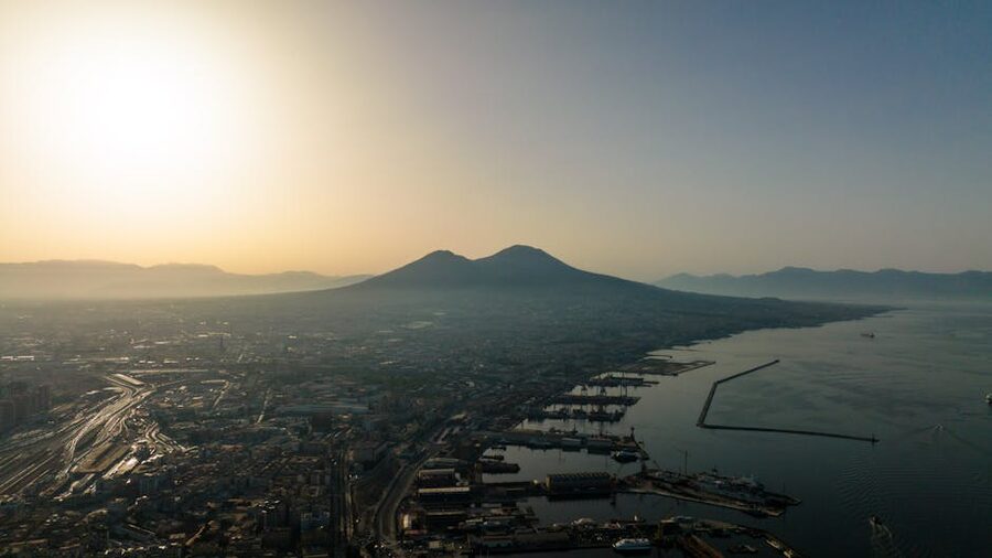 Naples Mount Vesuvius at sunrise