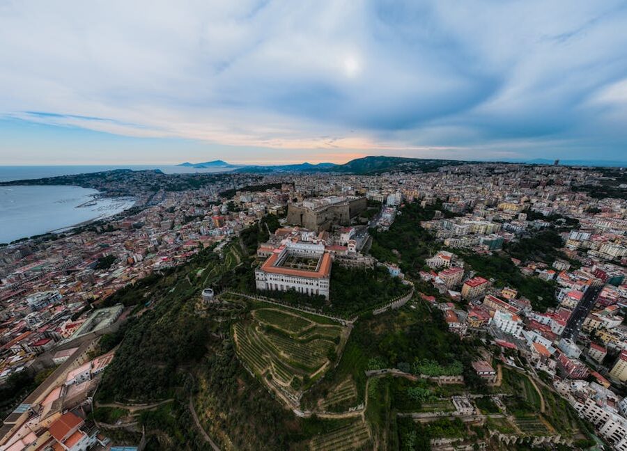 Naples Sant'Elmo Castle aerial