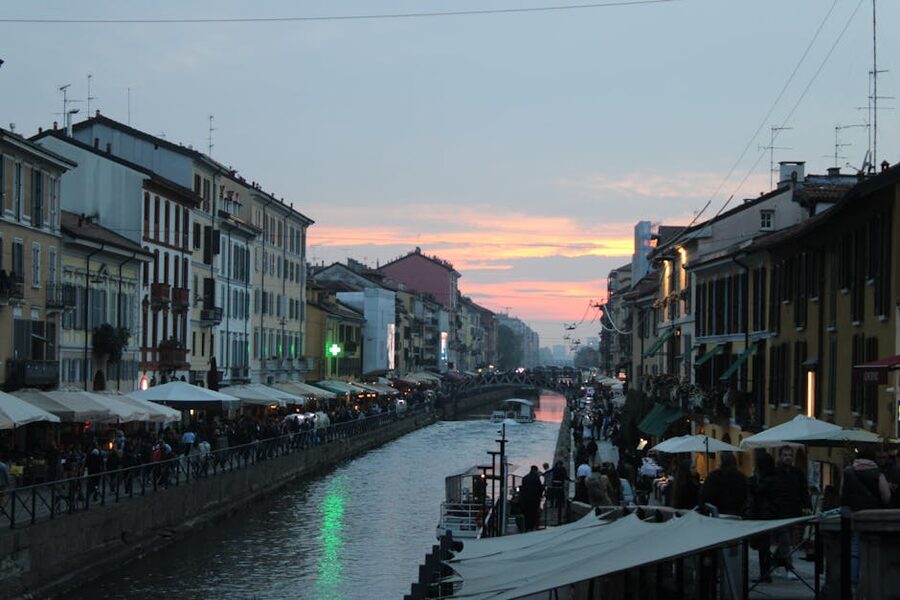 Naviglio Grande in the evening