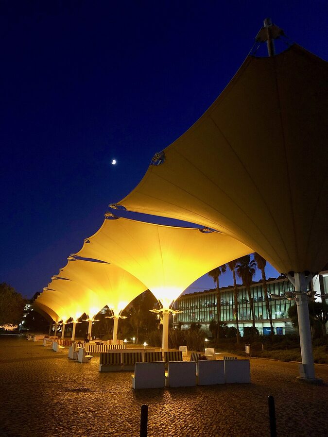 Lisbon Oceanarium at night Parque das Nações