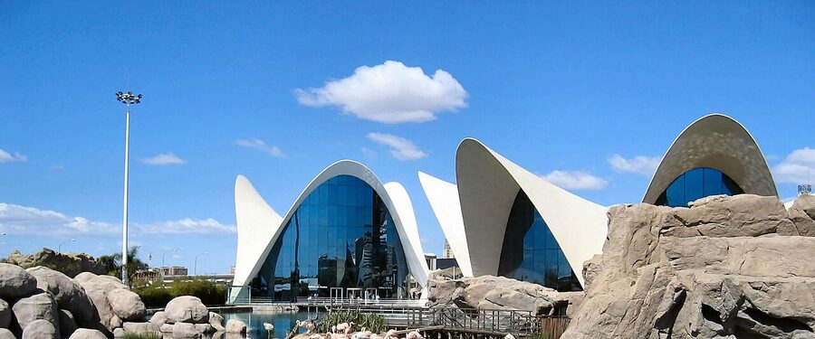 Oceanografic Valencia panoramic exterior view of the complex