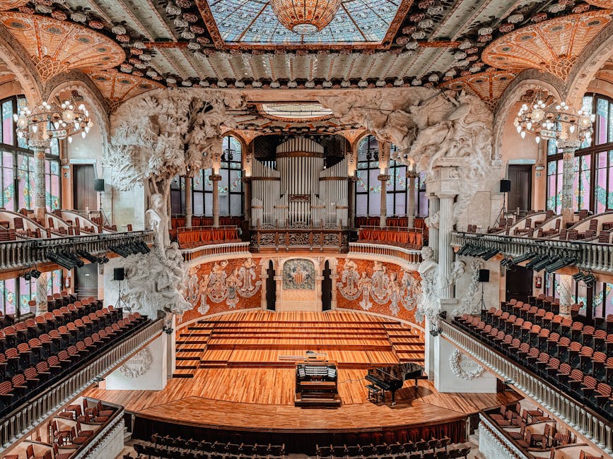Palau de la Musica ornate architecture interior