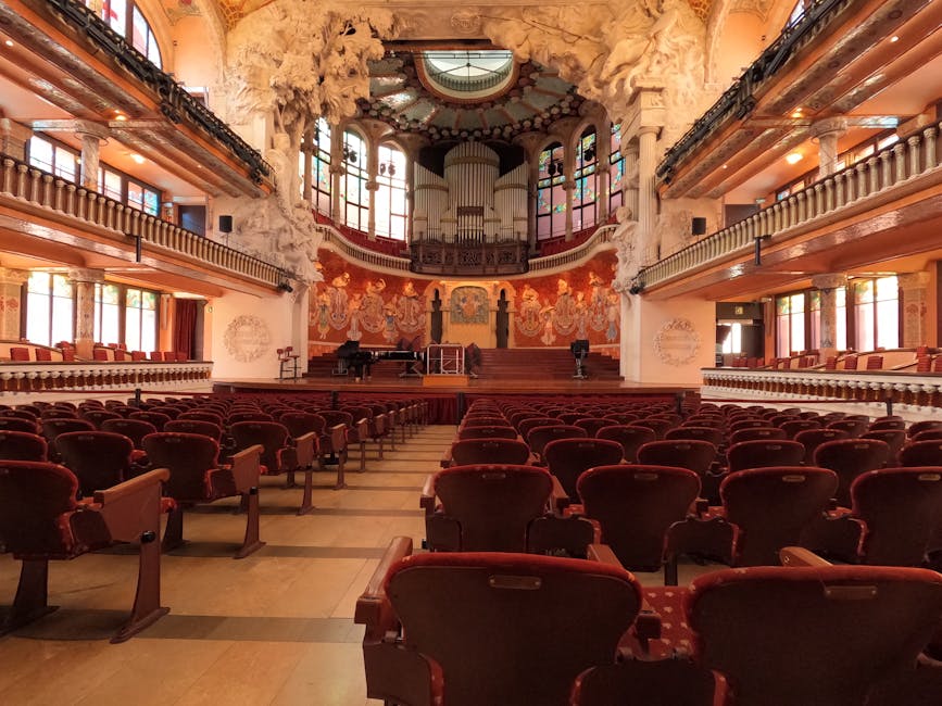 Palau de la Musica Catalana red chairs interior