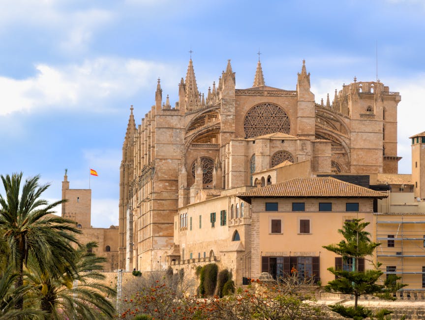 Palma Cathedral architecture wide view