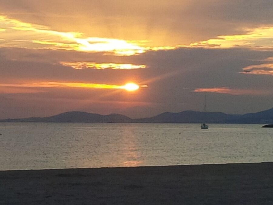 Bay of Palma from a catamaran swim stop