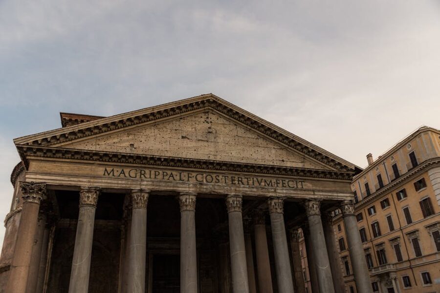 Classical architecture view of the Pantheon