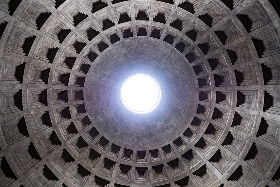 Pantheon oculus and dome interior