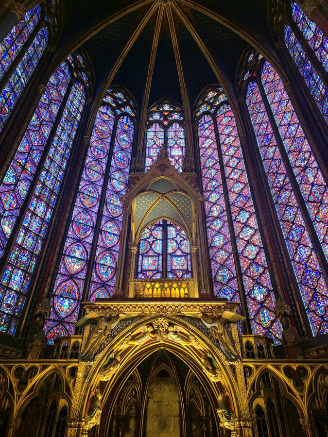 The stained glass windows of Sainte-Chapelle in Paris