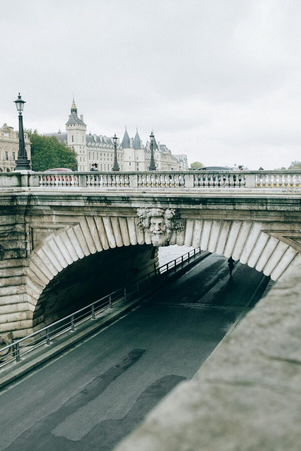 The Pont Neuf bridge in Paris spanning the Seine