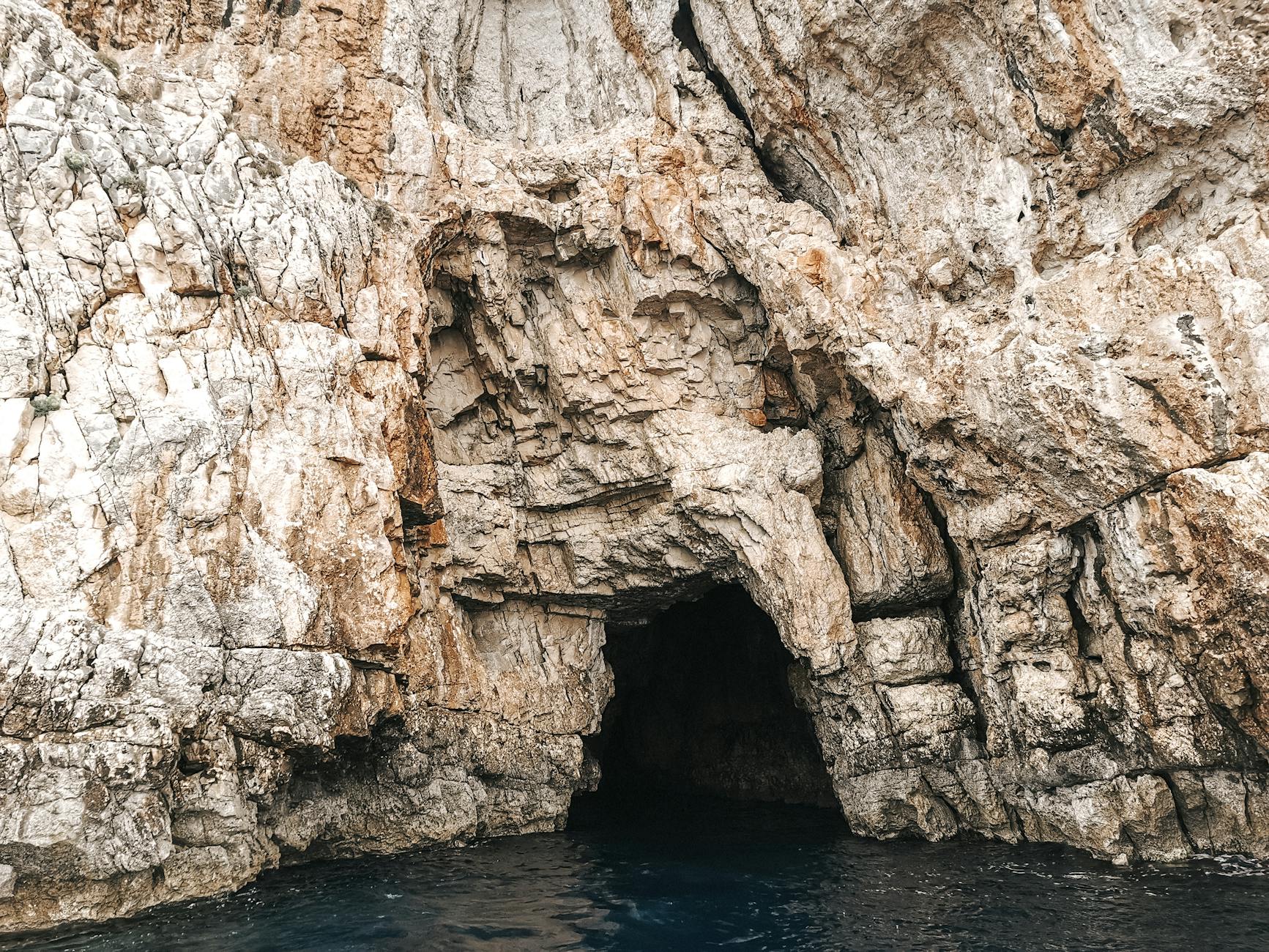 Entrance of a sea cave in Gaios, Paxos