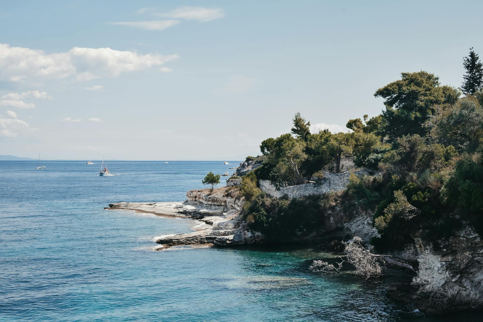 Turquoise coastline of Paxos