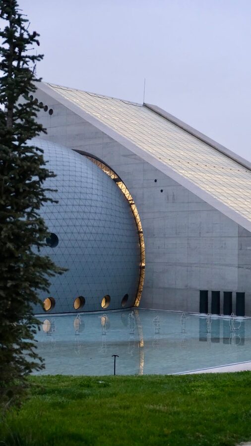 Panoramic observation deck view over Reykjavik cityscape