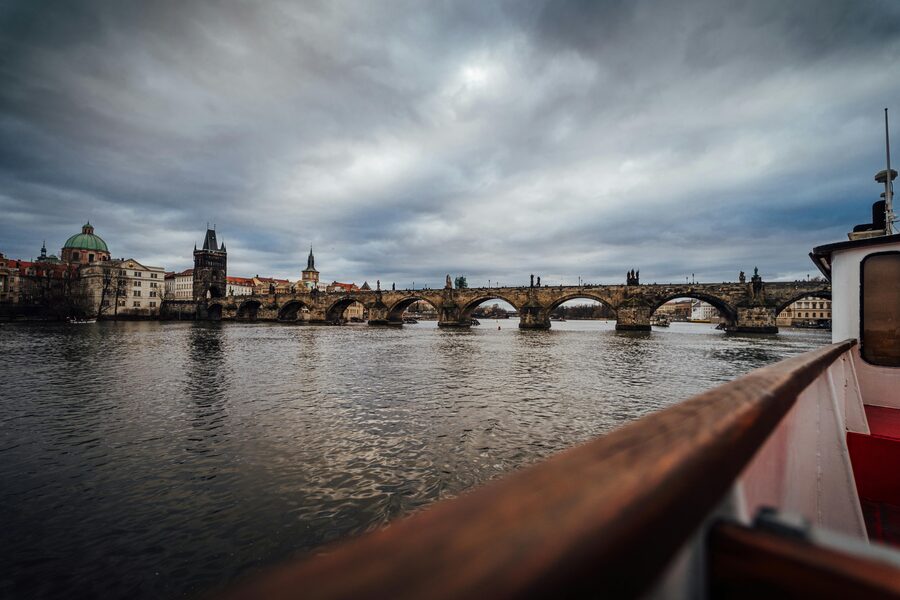 Prague Vltava River Charles Bridge