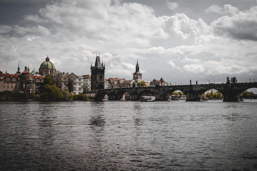 Prague Charles Bridge towers
