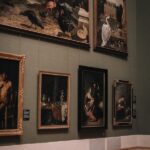 Art museum gallery paintings interior